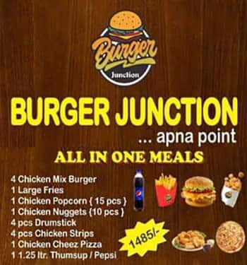 Menu of Burger junction Apna Point, Mahim, Mumbai