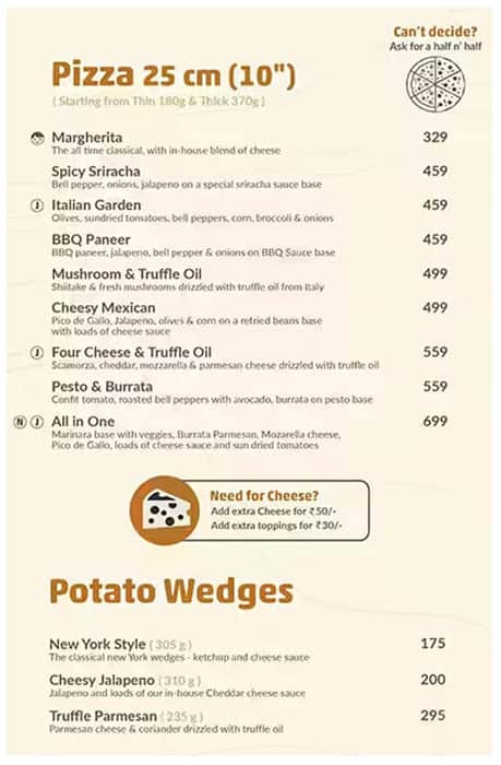 Menu of Huber & Holly, Indiranagar, Bangalore