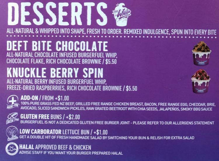 BurgerFuel Menu, Menu for BurgerFuel, Sydenham, Christchurch ...