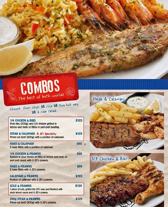 Menu at John Dory's, Durban, 2nd Floor