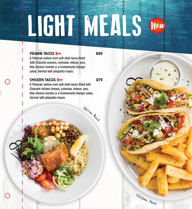 Menu at John Dory's pub & bar, Durban, L05