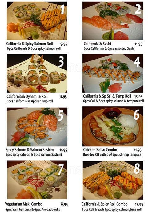 Menu at OJA restaurant, Toronto