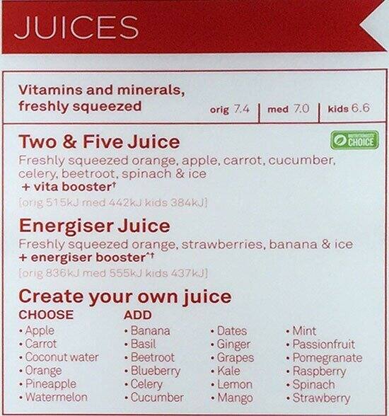 Menu at Boost Juice pub & bar, Campbelltown, Macarthur Square Shopping ...