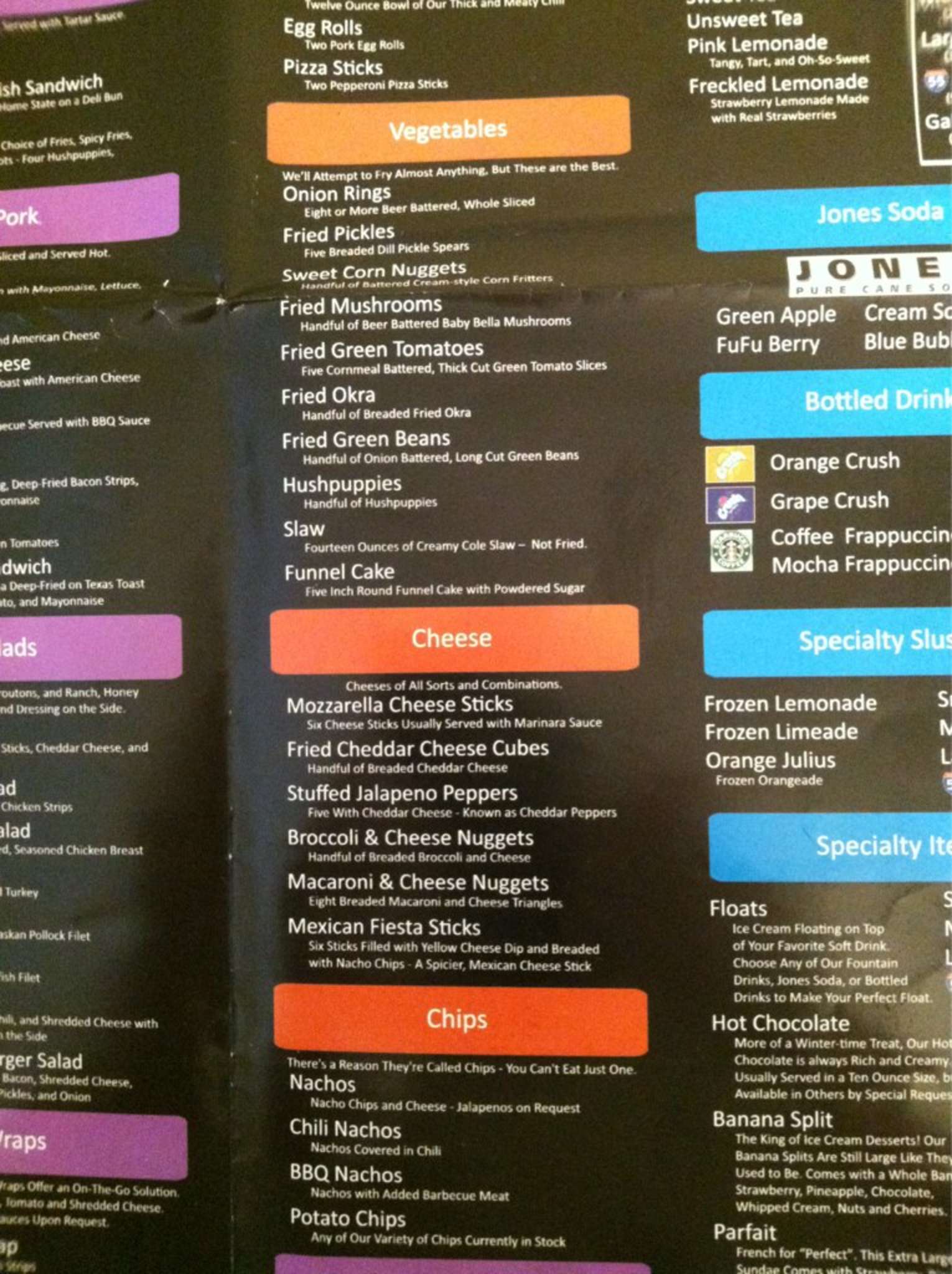 Menu at Velvet Cream - The Dip fast food, Hernando