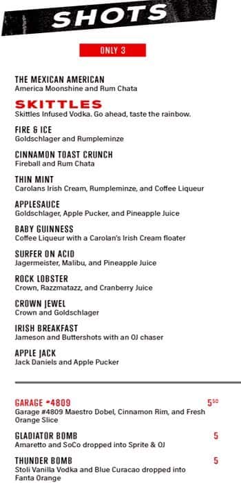 Menu at Smitty's Garage Burgers & Beer restaurant, Tulsa