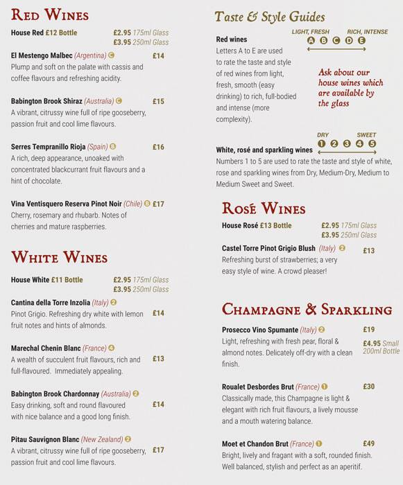 Menu at Shiraz Palace restaurant, Liverpool