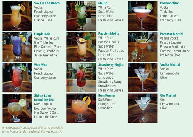 Menu at Shiraz Palace restaurant, Liverpool