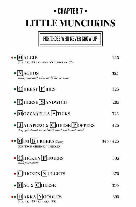 Menu at Fable cafe, Mumbai, Aashiyana Apartment