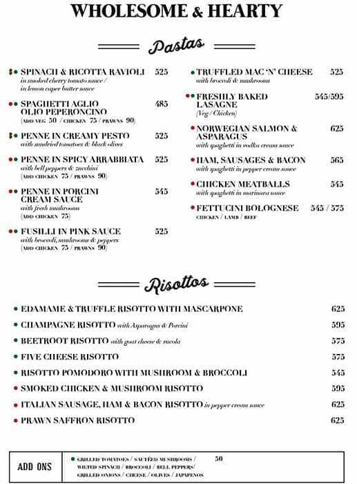 Menu at Fable cafe, Mumbai, Aashiyana Apartment