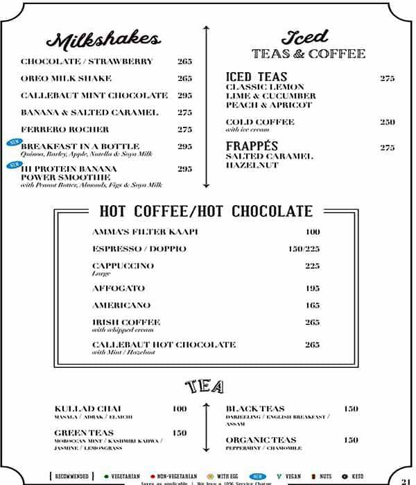 Menu at Fable cafe, Mumbai, Aashiyana Apartment