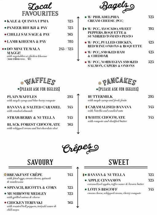 Menu at Fable cafe, Mumbai, Aashiyana Apartment