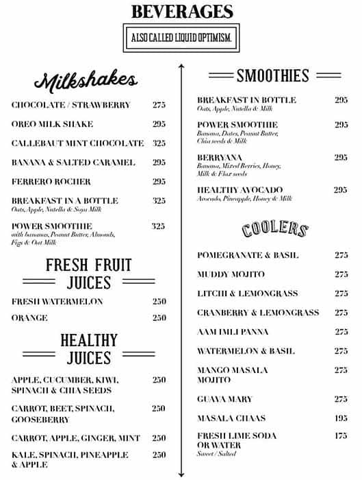 Menu at Fable cafe, Mumbai, Aashiyana Apartment