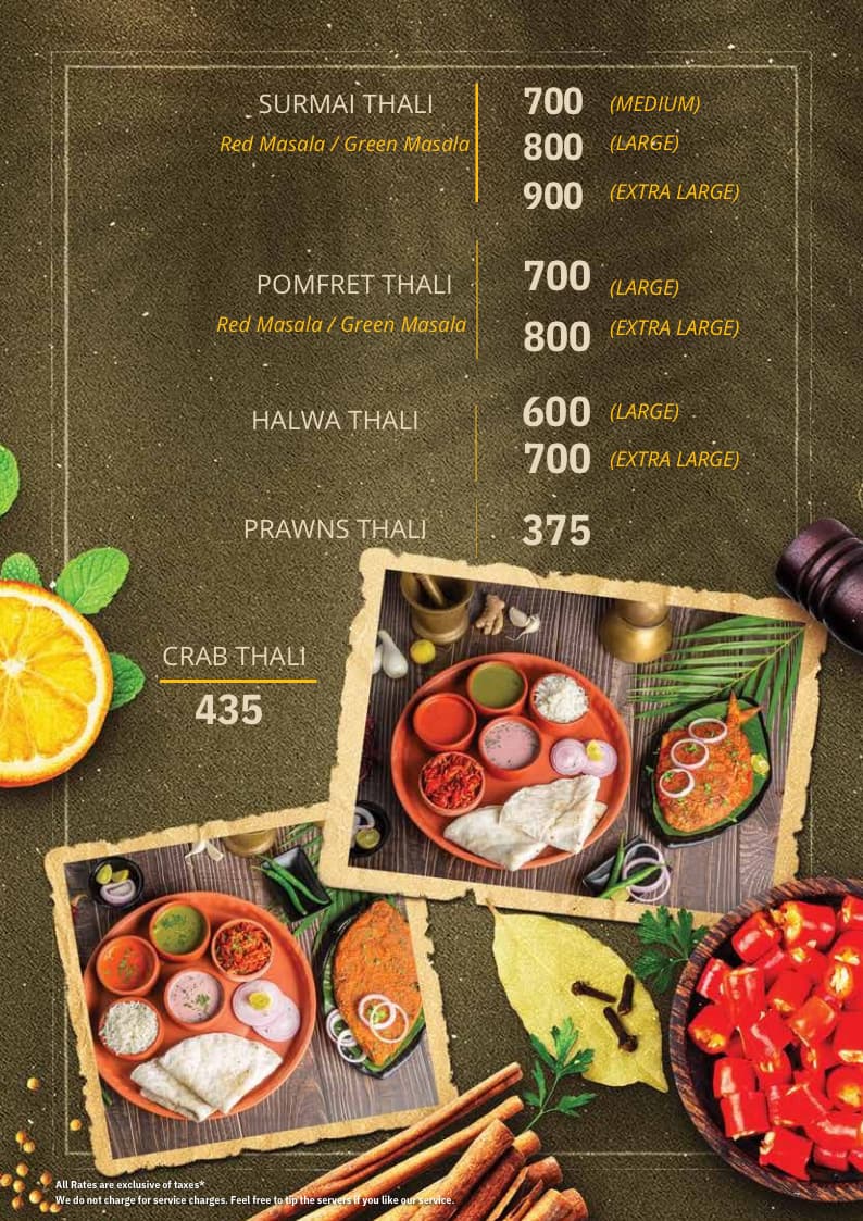 Menu at Majghar - Lalbaug, Mumbai