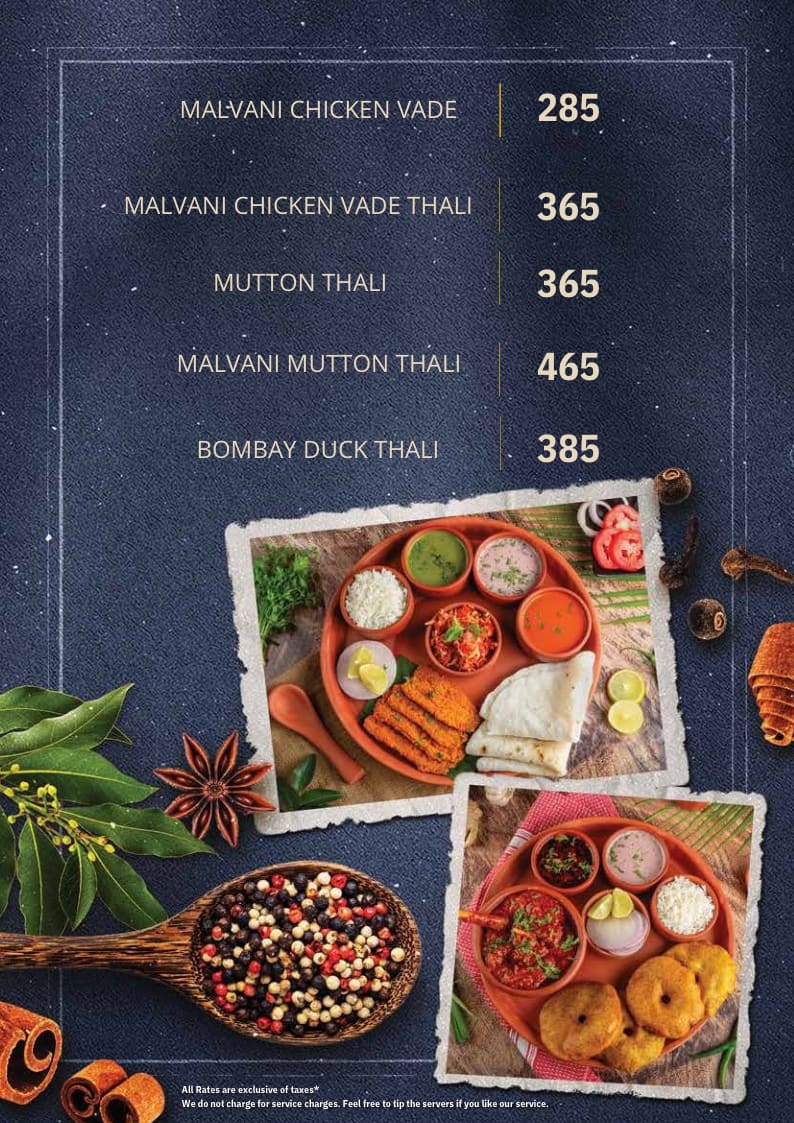 Menu at Majghar - Lalbaug, Mumbai