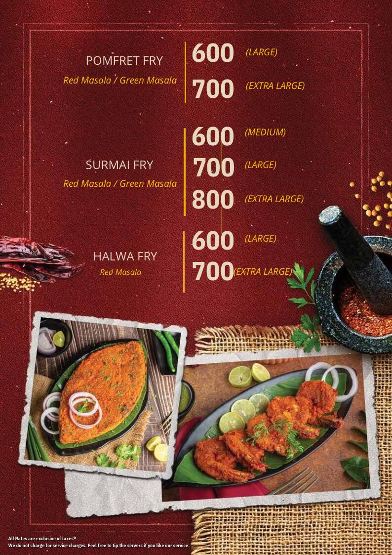 Menu at Majghar - Lalbaug, Mumbai