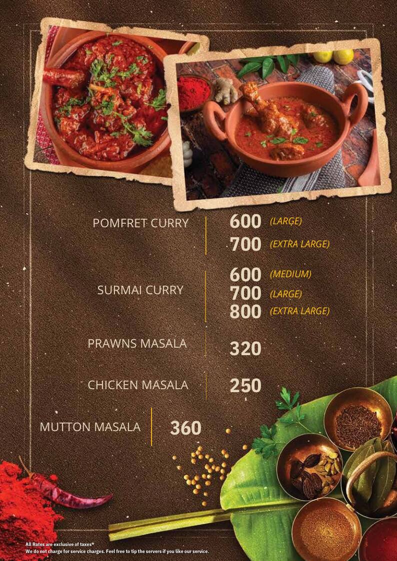 Menu at Majghar - Lalbaug, Mumbai