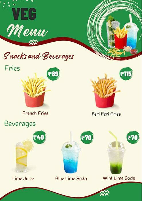 Menu at QSR(Quick Shawarma Restaurant), Bengaluru