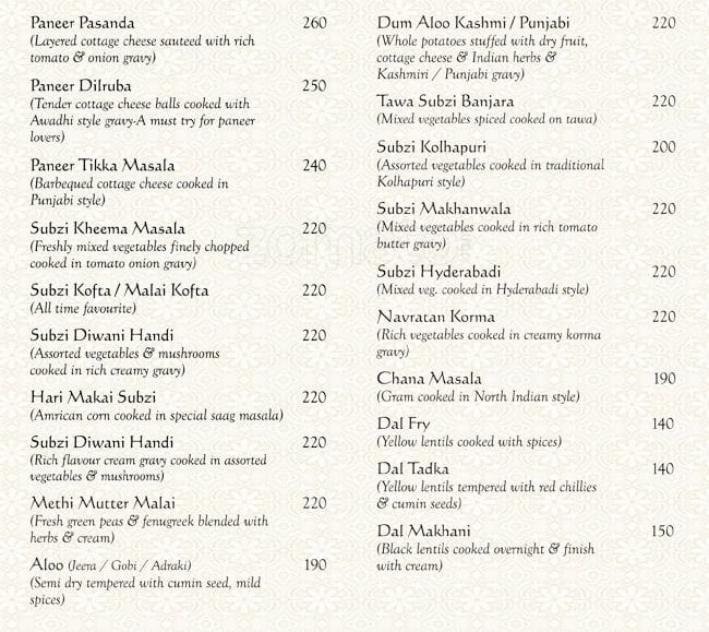 Menu at Satyam's Food Court, Mumbai, RHB Road