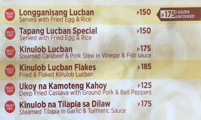 Carta del restaurante Bowl & Brew, Ciudad Quezon