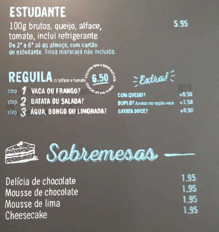 Menu at Hamburgueria do Bairro - Restelo restaurant, Lisbon, R. Duarte ...