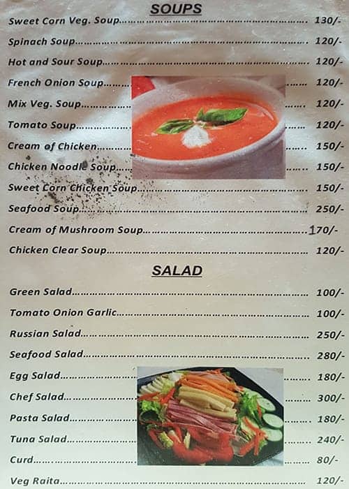 Menu of Laxmi's Bar And Restaurant, Baga, Goa