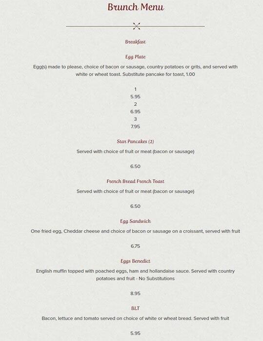 Menu at Star Drug Store restaurant, Galveston