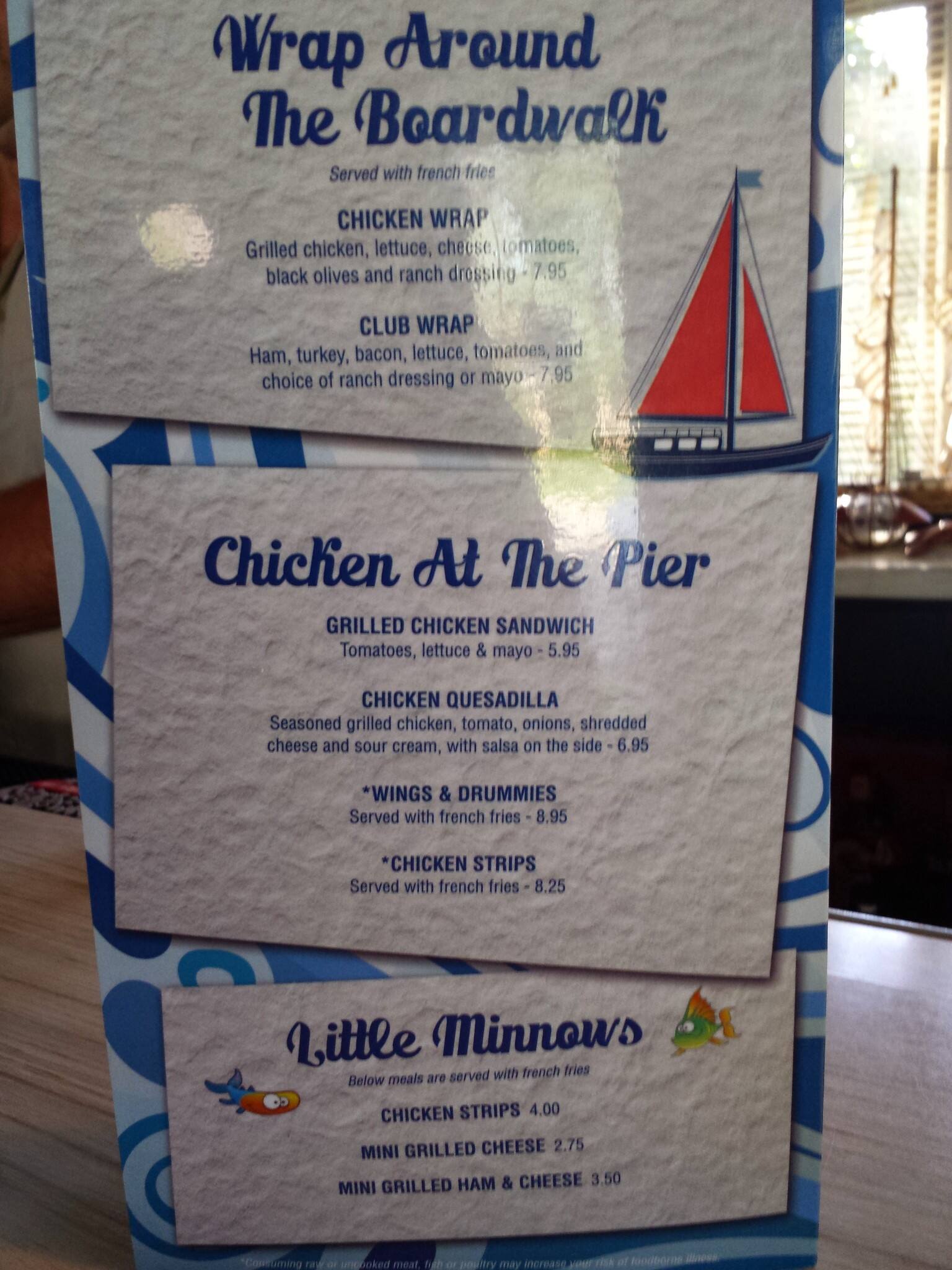 Menu at River Street Pier pub & bar, Howard