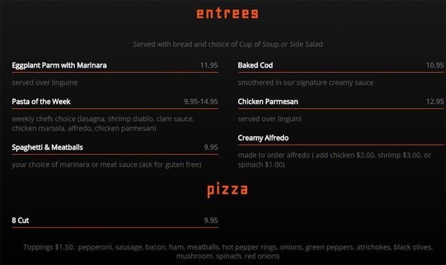 Menu at Goodfellas pub & bar, Swissvale, McCague St