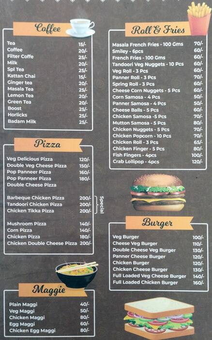 Menu of Chettan's Cafe, Mogappair, Chennai
