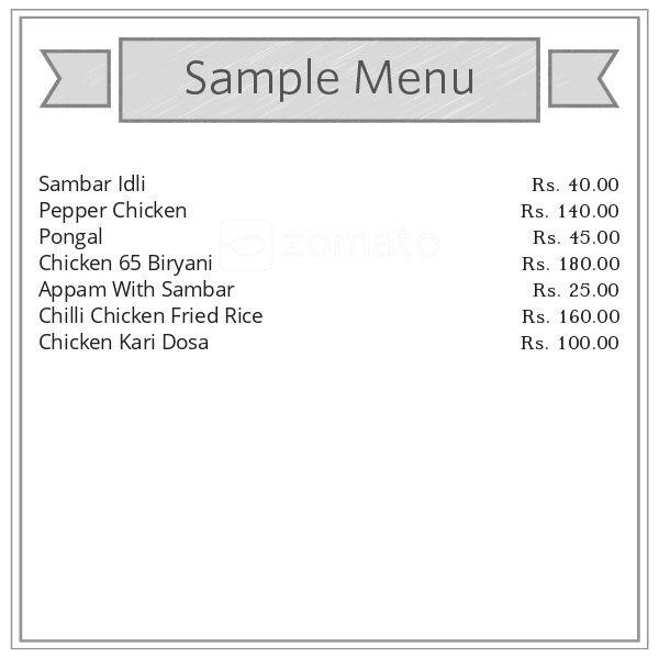Menu at Janice Foodies Corner, Chennai, 5/81