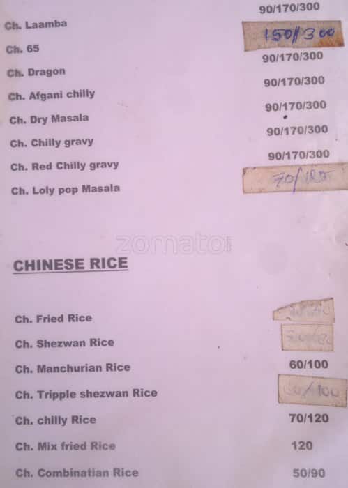 Menu at Tasty Corner, Kalyan