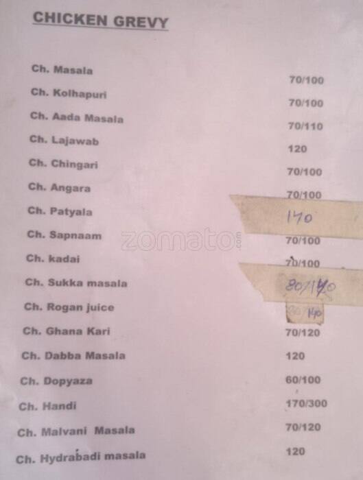 Menu at Tasty Corner, Kalyan