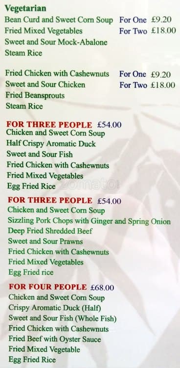 Carta del restaurante Soho House 40 Greek Street, Londres, 40 Greek St