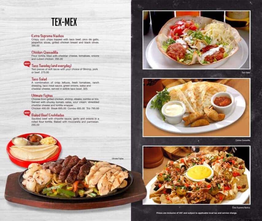 Menu at Burgoo restaurant, Quezon City, 1115 SM North EDSA