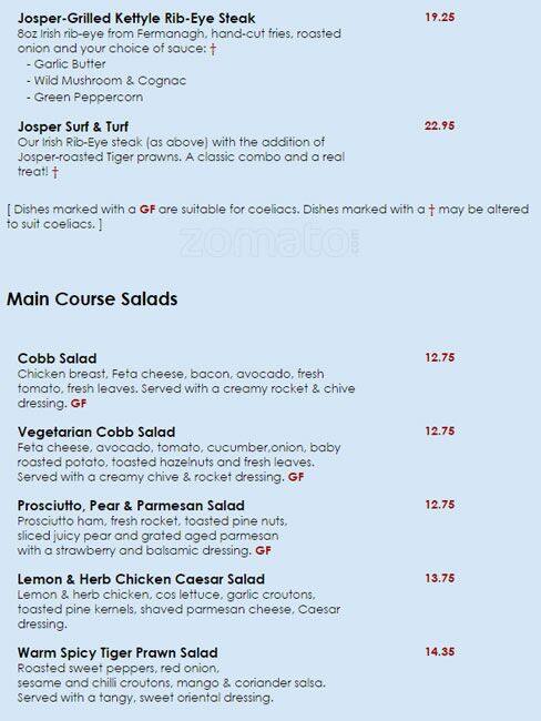 Menu at Gotham South Restaurant & Cafe, Dublin