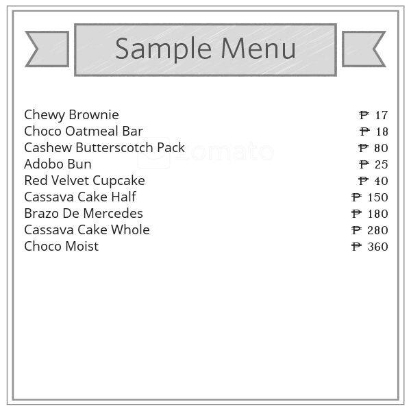 Menu at Cream n' Bake, Mandaue City, Ground Floor