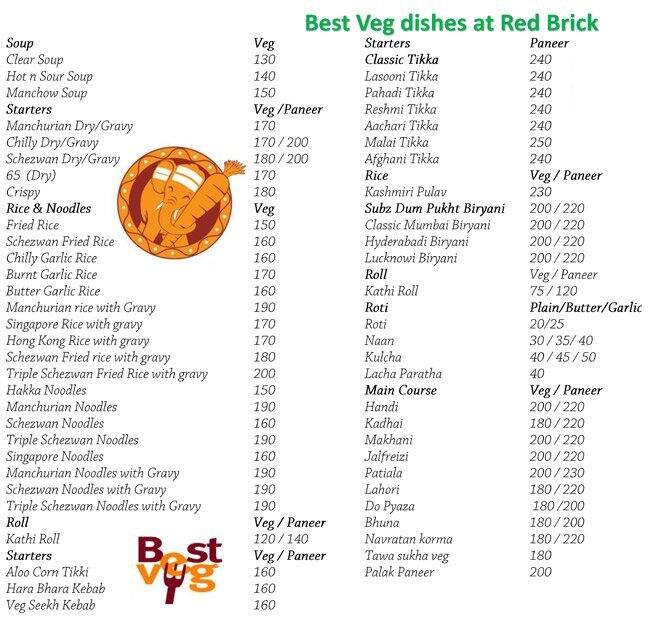Red Brick Restaurant Menu, Menu for Red Brick Restaurant, Kasarvadavli ...