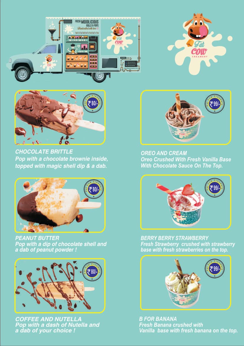 Fat Cow Creamery Menu, Menu for Fat Cow Creamery, Banjara Hills ...