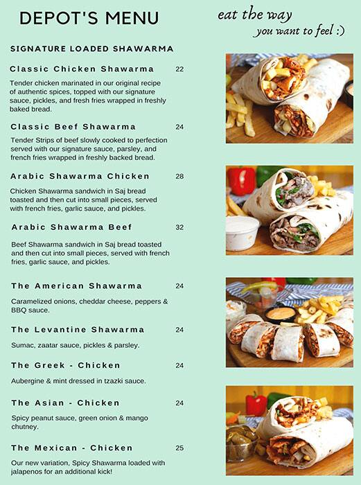 Menu at Mad of Shawarma restaurant, Dubai
