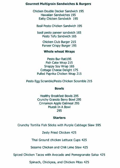 Menu at The Leafy Lemon, Noida