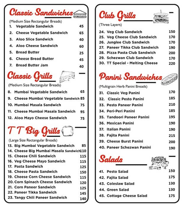 Menu of Temptin' Treatz, Dahisar East, Mumbai