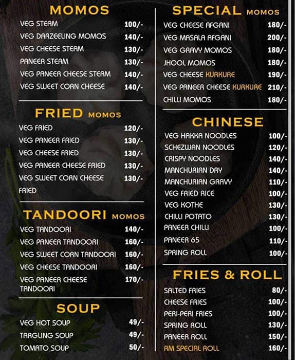 Menu at Rahul meena momos, Bhopal, shop no. 1 Menu at Rahul meena momos, Bhopal, shop no. 1