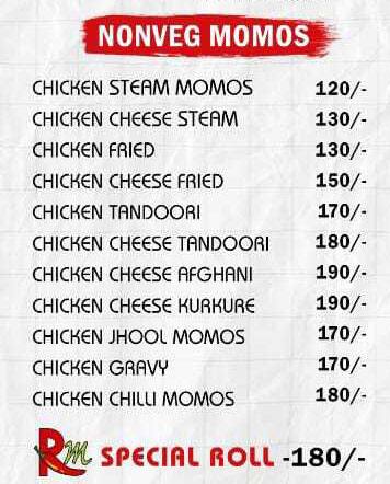Menu at Rahul meena momos, Bhopal, shop no. 1