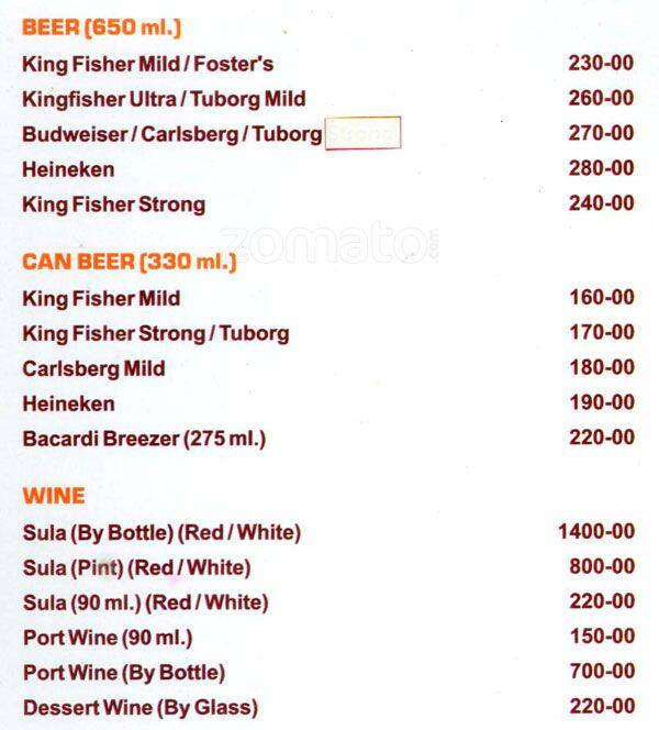 Regency Resto Bar Menu, Menu for Regency Resto Bar, Dombivali East ...