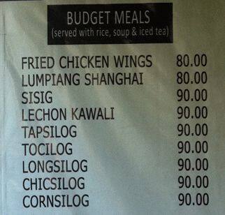 Menu at Cube, Makati