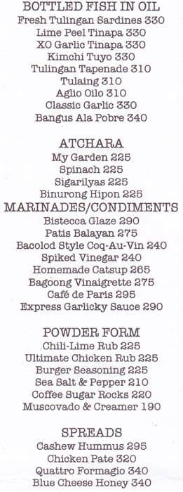 Menu at Twist restaurant, Quezon City, 3/F Ayala Fairview Terraces ...