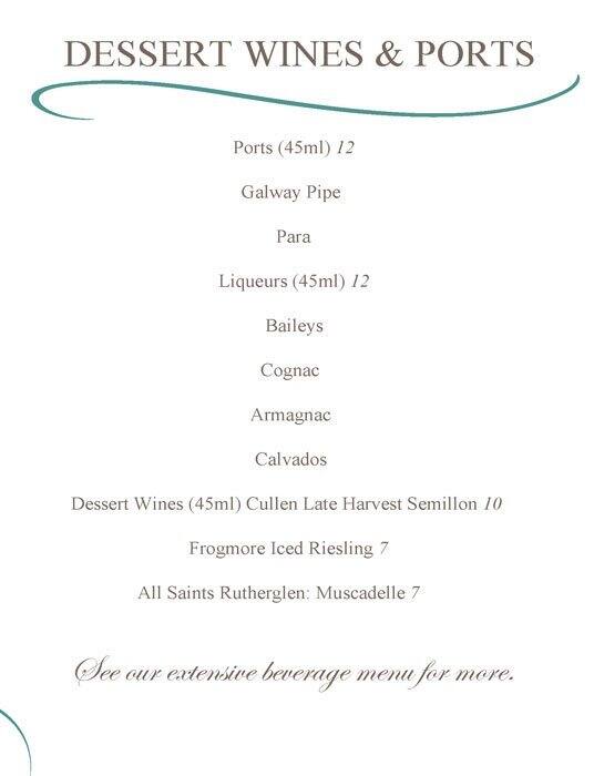 Menu at Allure on Currumbin Restaurant, Currumbin