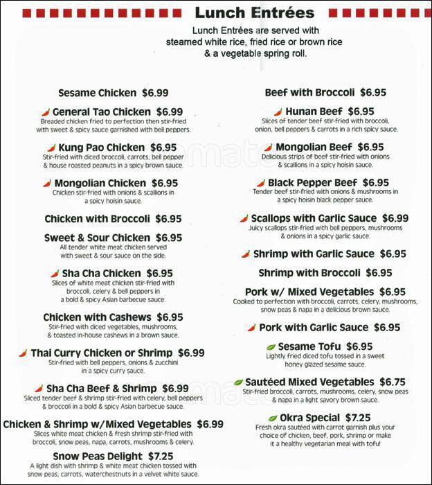 Menu at Soho Bistro restaurant, Charlotte