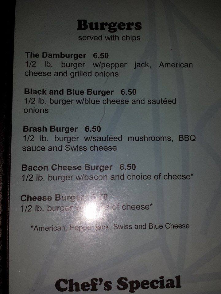 Menu at The Dam Landing pub & bar, Rochester, Ewing Rd