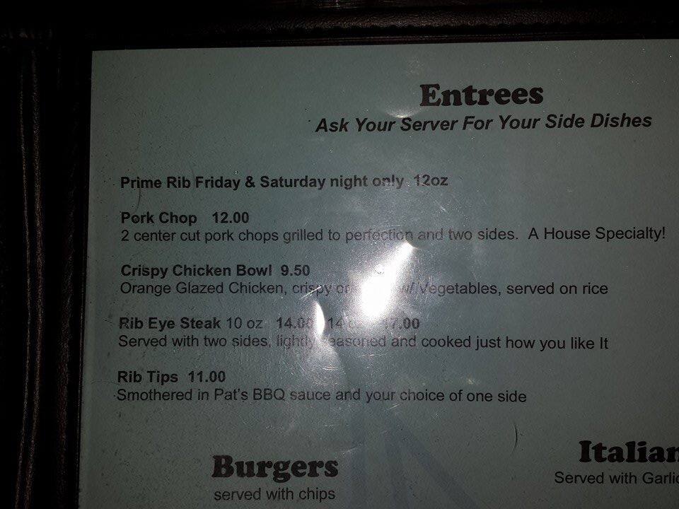 Menu at The Dam Landing pub & bar, Rochester, Ewing Rd